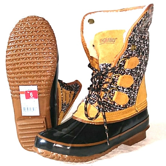 Khombu | Shoes | Nwt Khombu Jenna Shearling Lined Laceup Duck Boot ...